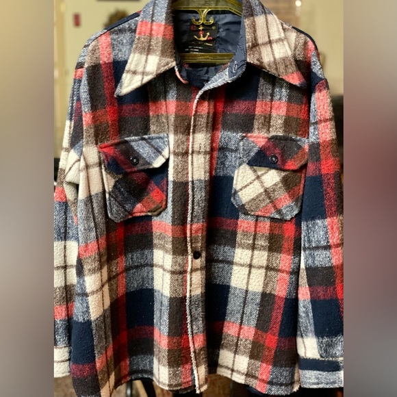 Jackets & Coats | Rare Vintage Flannel Coat Cpo | Poshmark